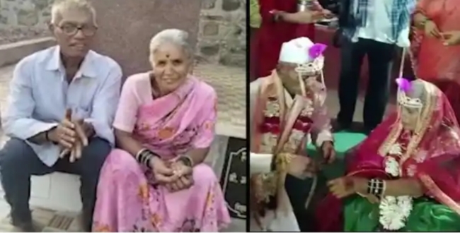 75 வயதில்.. 70 வயது பாட்டியுடன் மலர்ந்த காதல்.. முதியோர் இல்லத்தில் நிகழ்ந்த திருமணம் ...